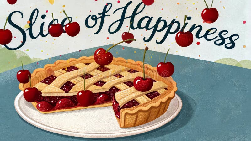 Cherry Pie Heaven an Inviting Cherry Pie with a Flaky Crust Sitting on ...