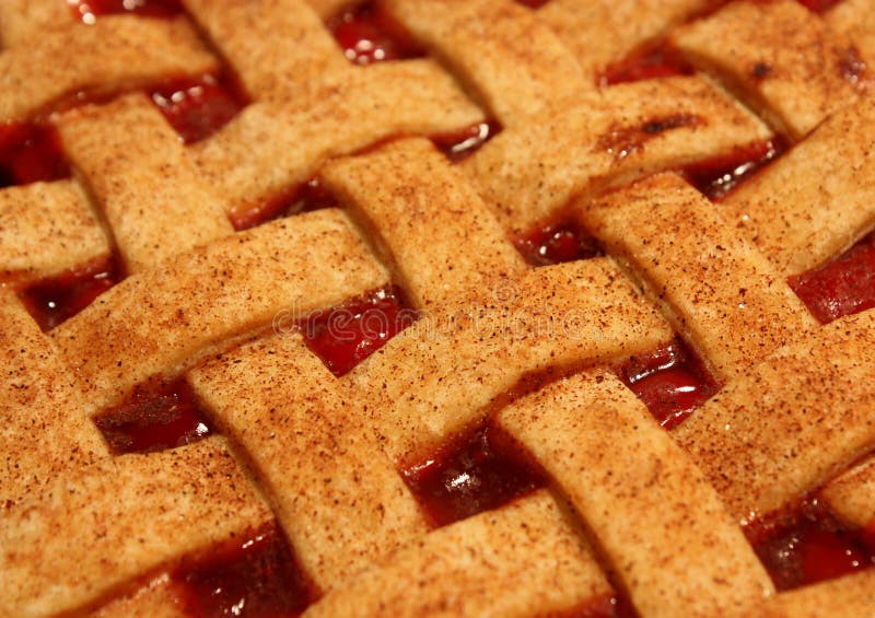 Cherry Pie with Lattice Top Stock Photo - Image of treat, cherry: 13739552