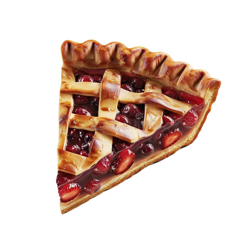 Cherry Pie Slice stock illustration. Illustration of tasty - 349368198