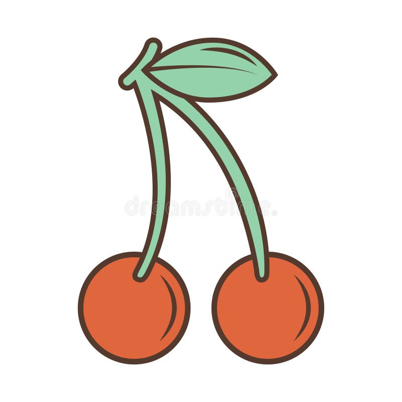 Cherry pop art sticker stock vector. Illustration of food - 357578949