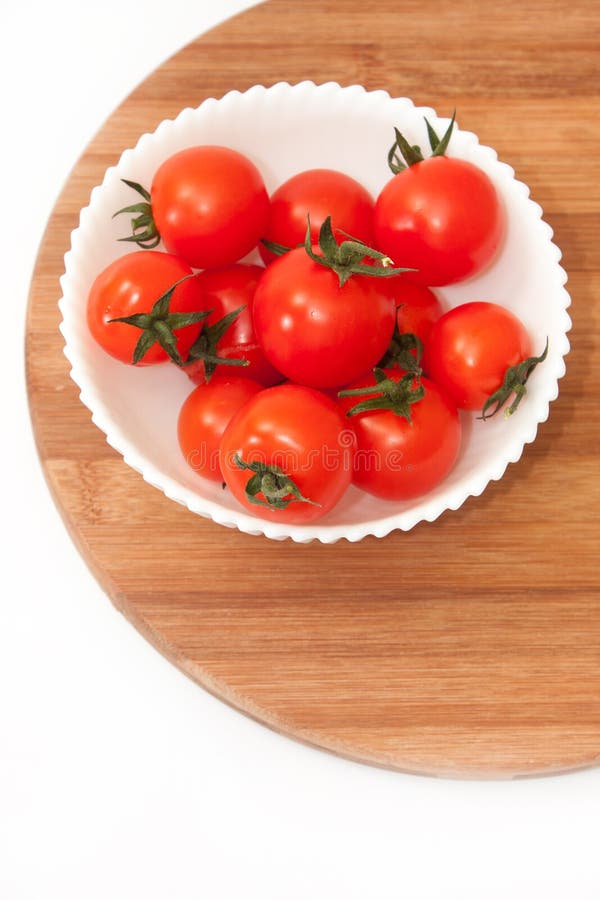 Cherry Potatoes in the White Bowl Stock Image - Image of hardwood, bowl ...
