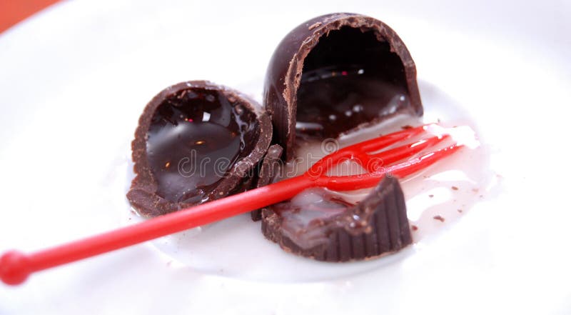 Cherry in a praline stock image. Image of addict, alcohol - 46096805