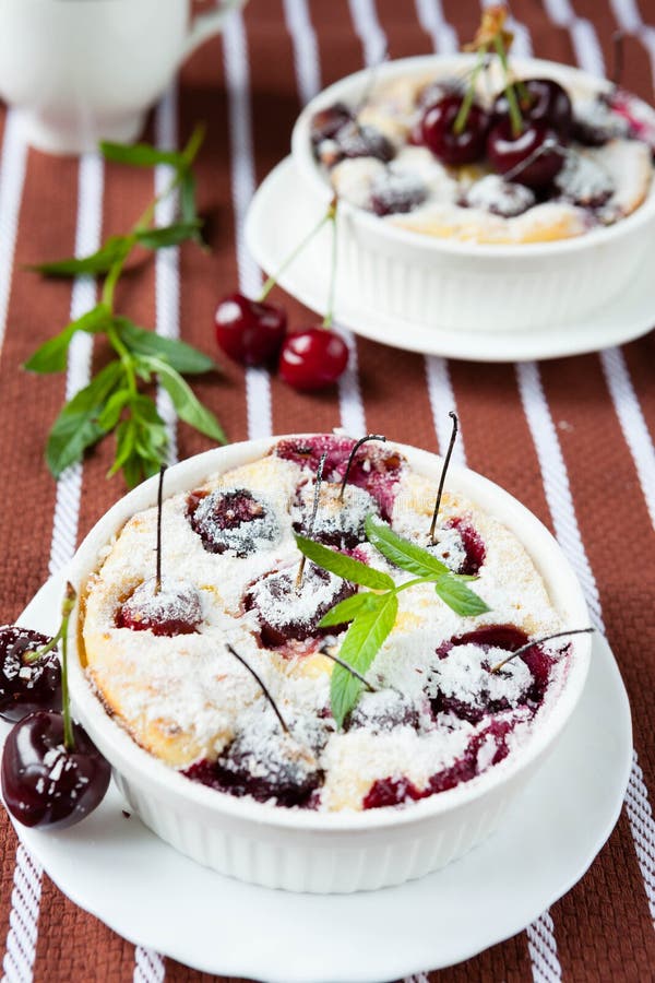 Cherry Pudding in a Baking Dish Stock Image - Image of cherry, pudding ...