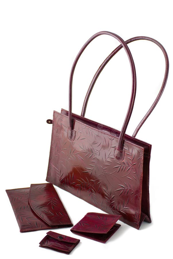 Cherry Purse with 3 Wallets Stock Photo - Image of style, clothing ...