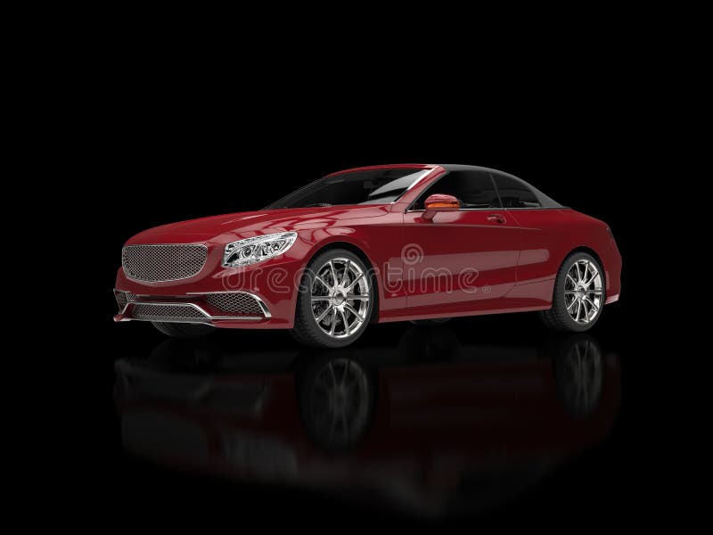 Cherry red sedan stock image. Image of rear, headlight - 114347203