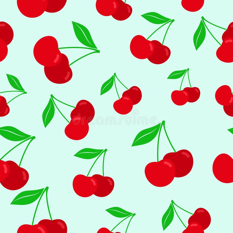 Cherry Seamless Pattern. Texture for Textile, Wallpaper, Wrappings ...