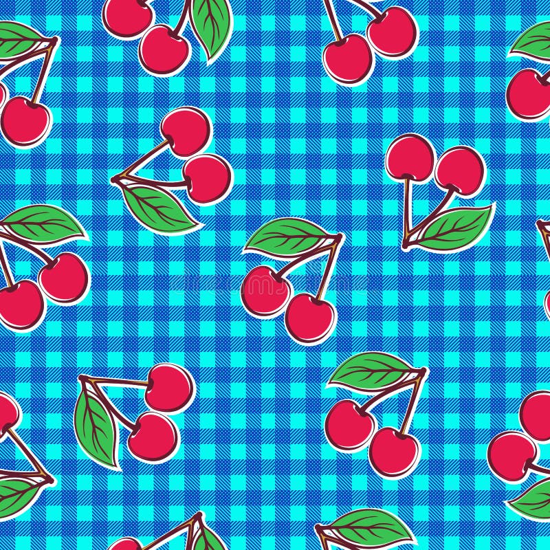 Seamless cherry background stock vector. Illustration of pattern - 13413268