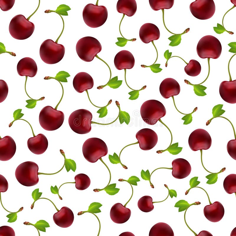 Cherry seamless texture stock vector. Illustration of isolated - 162969255