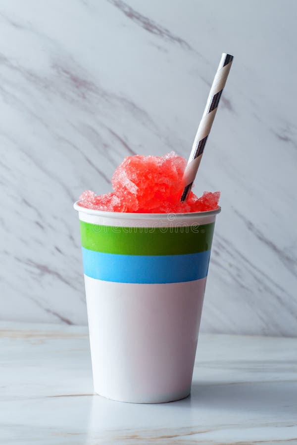 Cherry Slushy Paper Straw stock image. Image of flavored - 174493791