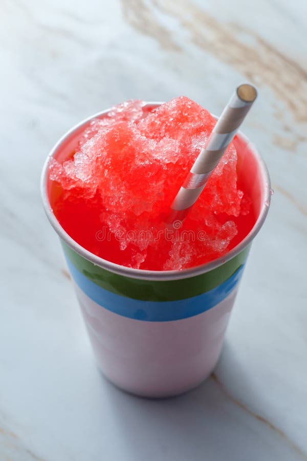 Cherry Slushy Paper Straw stock image. Image of beverage - 174493817
