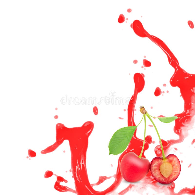 Cherry splash stock photo. Image of fresh, abstract, bright - 44037000