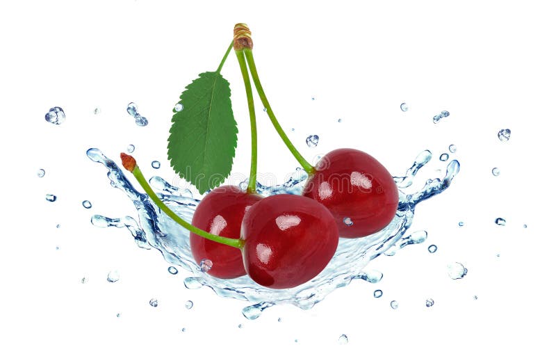 Cherry Splash stock image. Image of alone, splash, isolated - 922025