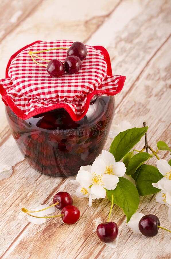 Cherry stewed fruit stock photo. Image of sweet, afters - 58950664