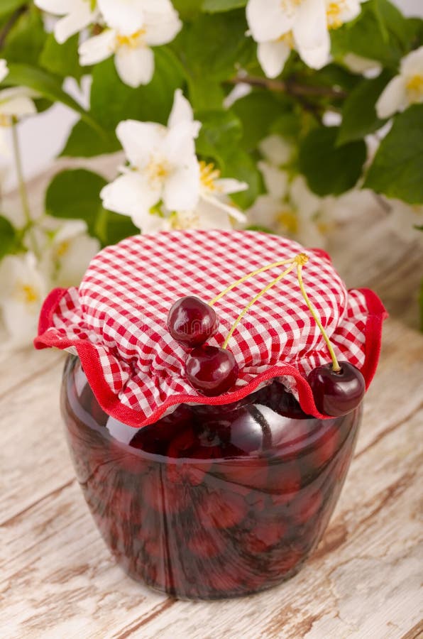 Cherry stewed fruit stock image. Image of preserve, appetizing - 58970581