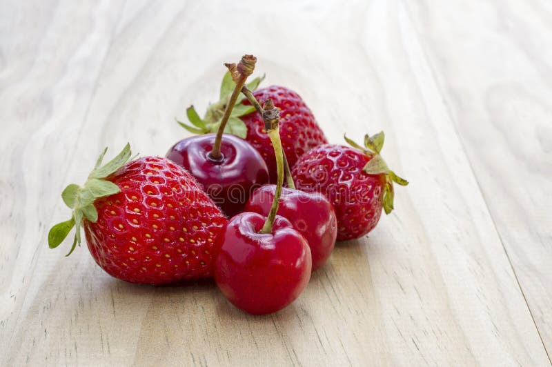 Cherry and strawberry stock image. Image of strawberry - 25234443