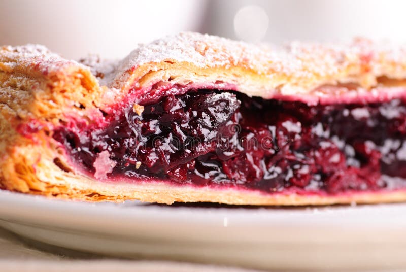 Cherry strudel stock image. Image of group, white, pastry - 18242637