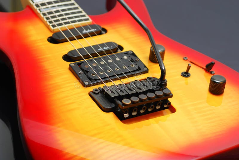 Cherry Sunset Color Electro Guitar Stock Photo - Image of sunset ...