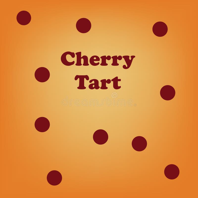 Cherry Tart poster stock vector. Illustration of dessert - 308384751