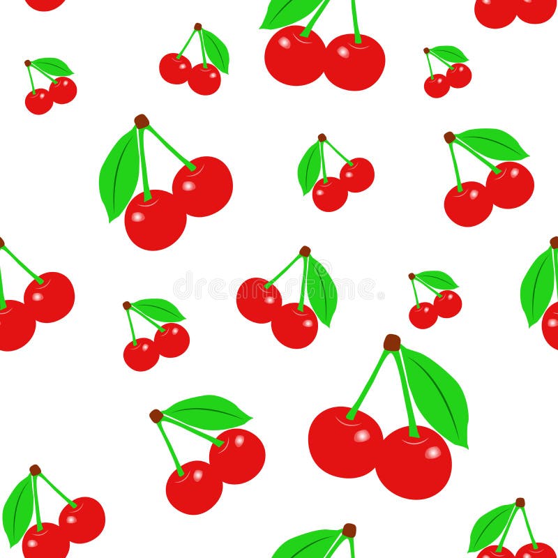 Cherry Texture Vector - Illustration. Berry Fruit. Cherry. Dessert ...
