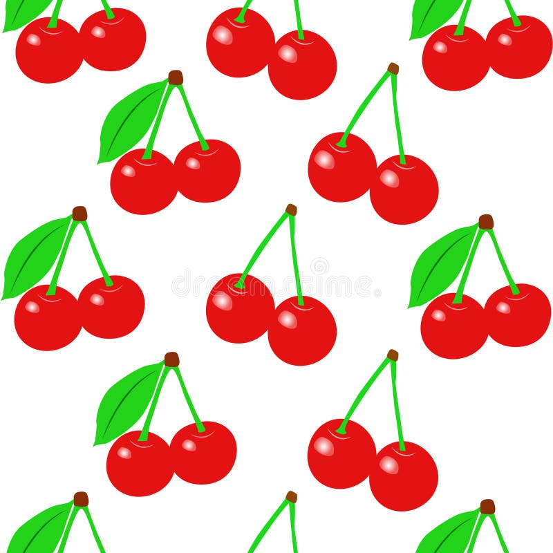 Cherry Texture Vector - Illustration. Berry Fruit. Cherry. Dessert ...
