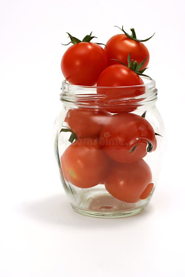 Cherry tomato in jar stock photo. Image of freshness, glass - 3895856