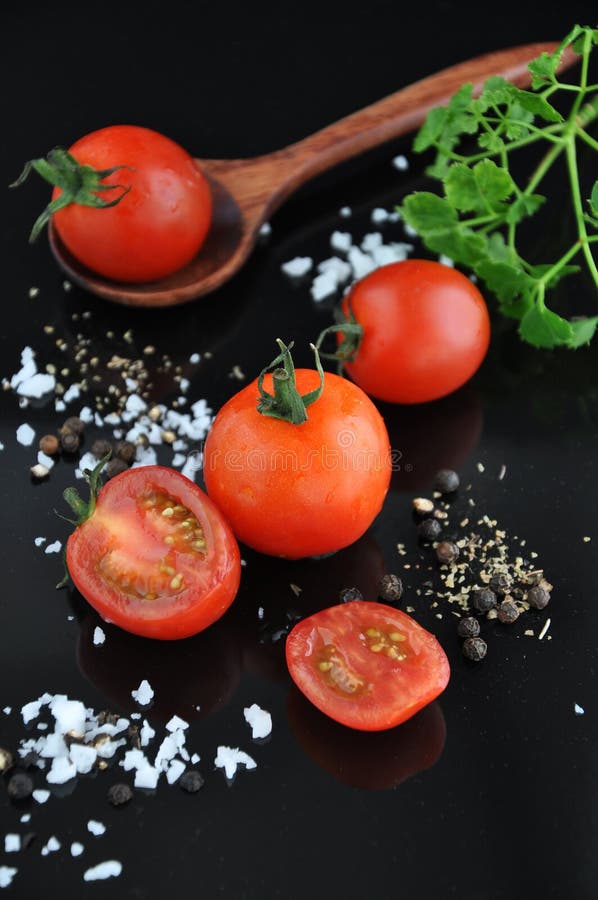 Cherry Tomato and Spice stock image. Image of gourmet - 73446511