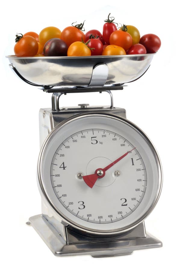 Cherry Tomatoes on a Kitchen Scale Stock Image - Image of scale ...
