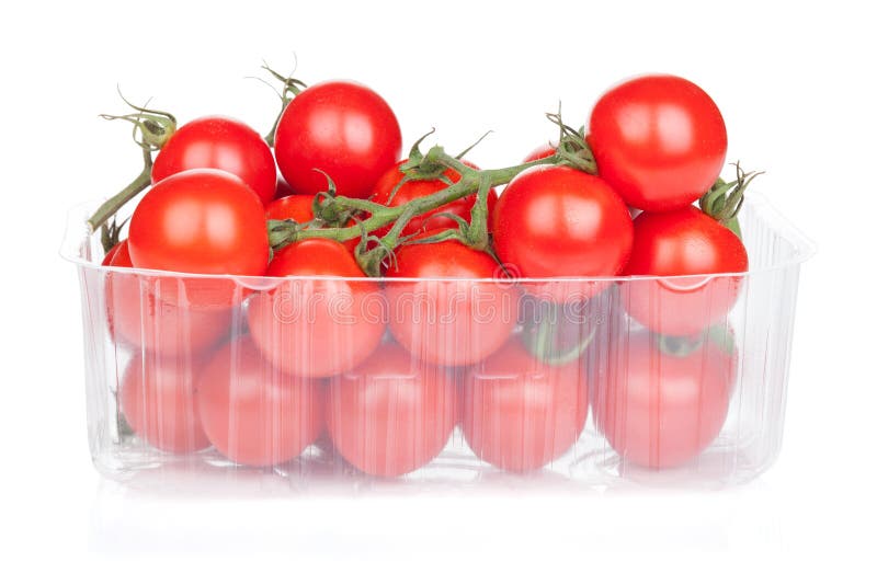 Cherry Tomatoes in Packaging Stock Photo - Image of color, shiny: 33958212
