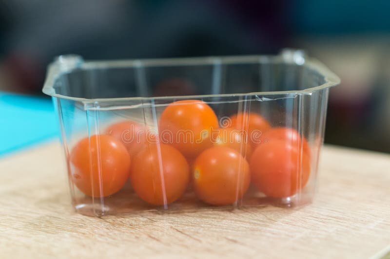 Cherry tomatoes stock photo. Image of cherry, plastic - 50070388