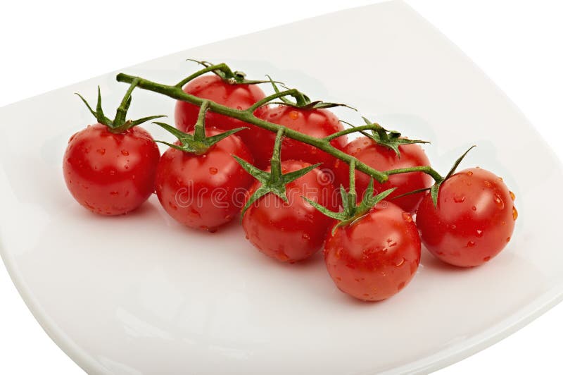 Cherry Tomatoes on Plate stock photo. Image of nature - 24024206