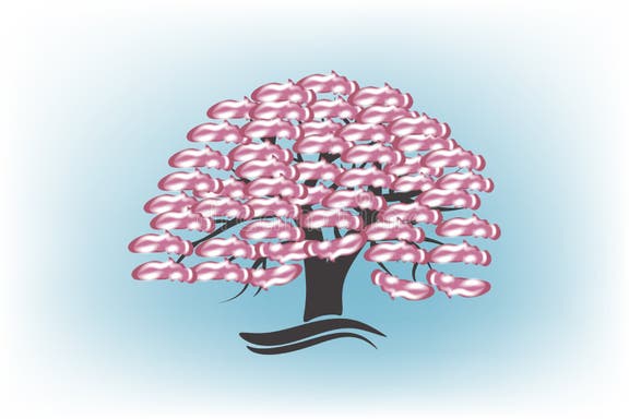 Cherry blossom tree logo stock vector. Illustration of blosson - 203750731