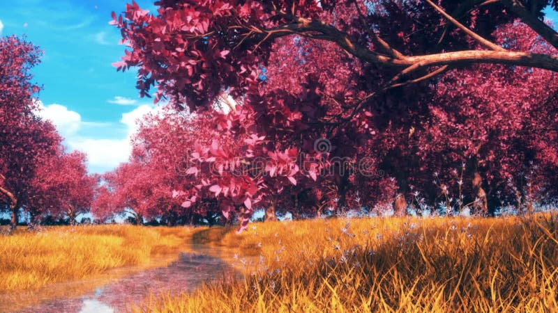 Cherry Trees Moved by Wind Landscape - Loop Nature Background Stock Footage - Video of asian ...