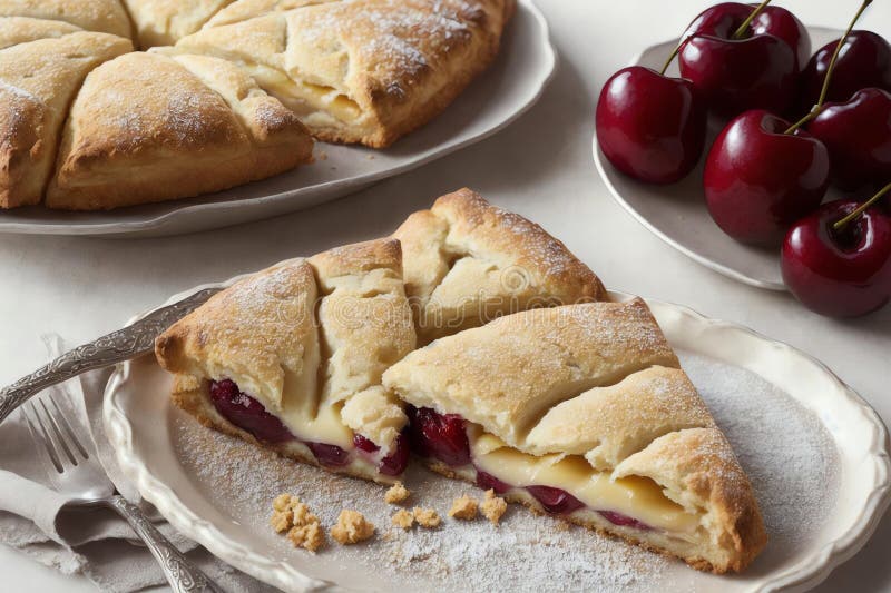 Cherry Turnover Delicacy.AI Generated Stock Illustration - Illustration ...