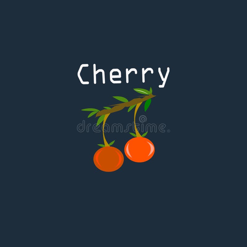 Cherry typography stock illustration. Illustration of screenshot ...