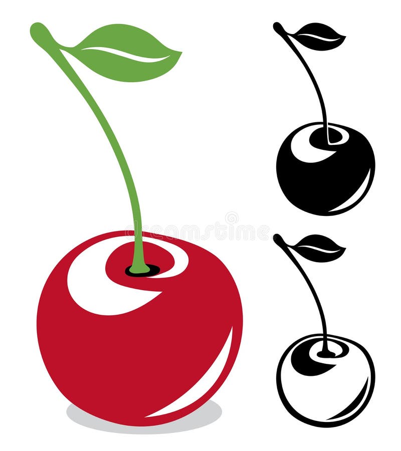 Cherry stock vector. Illustration of isolated, element - 54258981