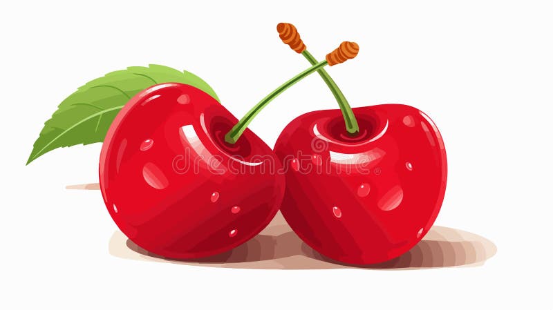 Cherry Drawing stock vector. Illustration of cherry - 345278225