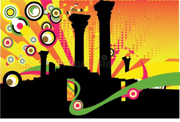 Chersonese stock vector. Illustration of building, destruction - 9159842