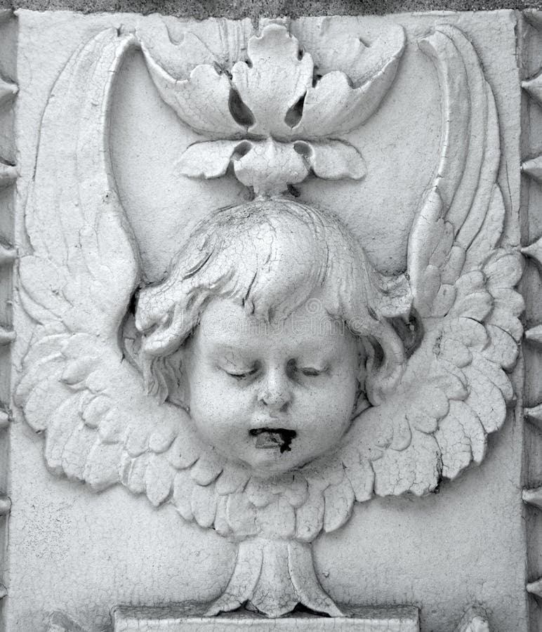 Cherub Bas-relief Architectural Detail Stock Photo - Image of exterior ...
