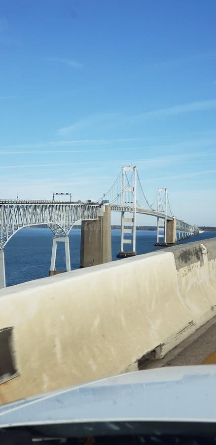 Chesapeak bay bridge drive foto de archivo. Imagen de hierro - 202971074