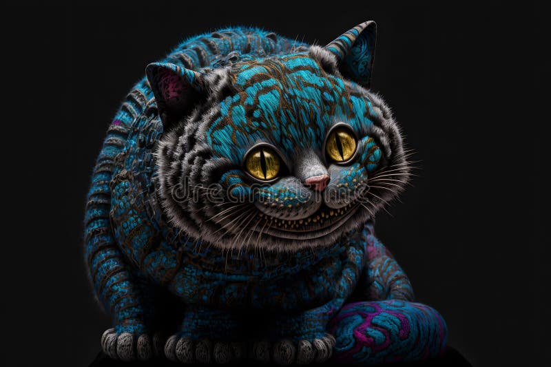 Cheshire Cat Created with Generative AI Technology Stock Illustration ...