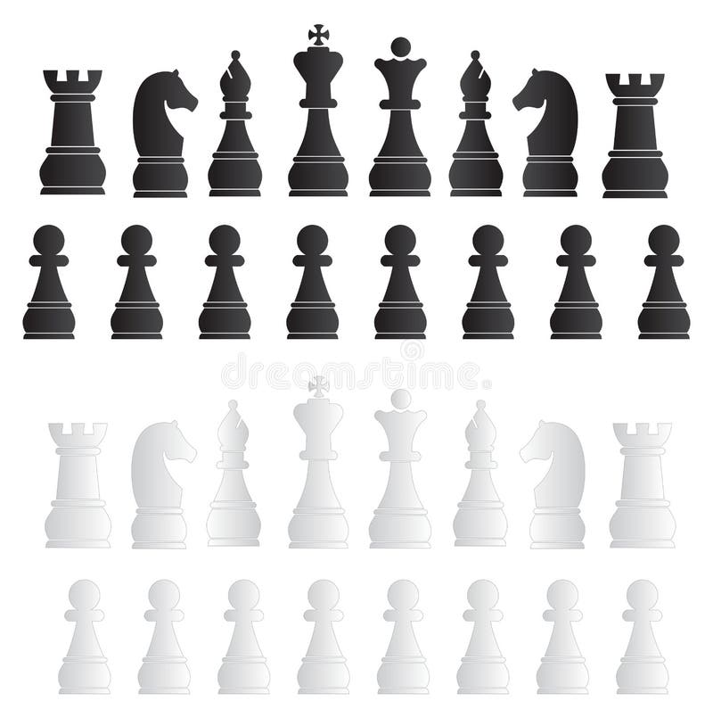 Chess set stock vector. Illustration of graphic, shape - 33310141
