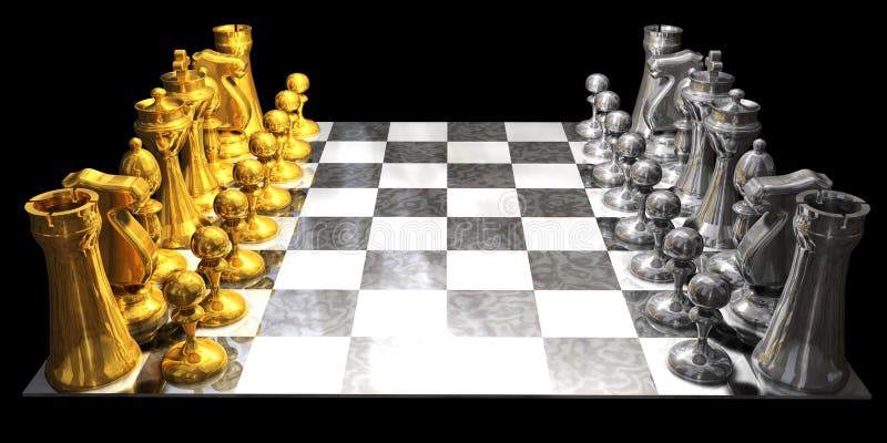 Chess stock illustration. Illustration of golden, check - 7163298
