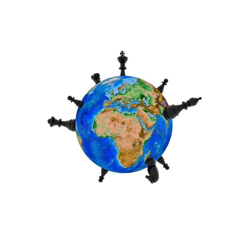 Chess around the world stock illustration. Illustration of competition ...