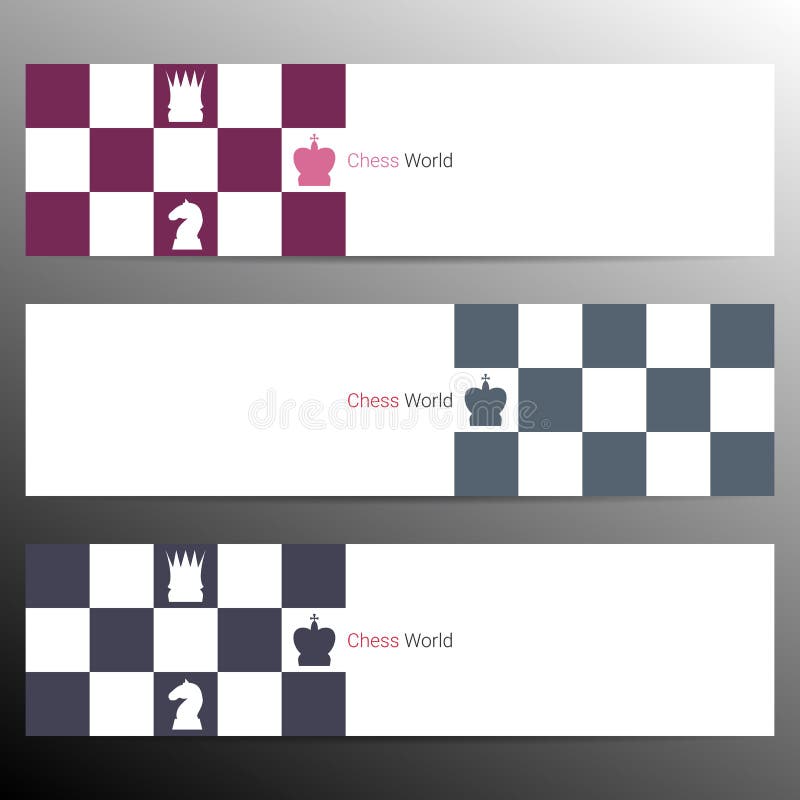 Chess Banner Design. Vector Illustration Stock Vector - Illustration of ...