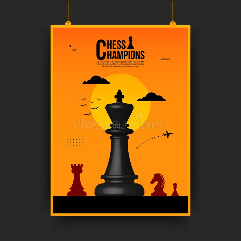 Chess Battle Competition Flyer, Concept of Business Strategy and ...