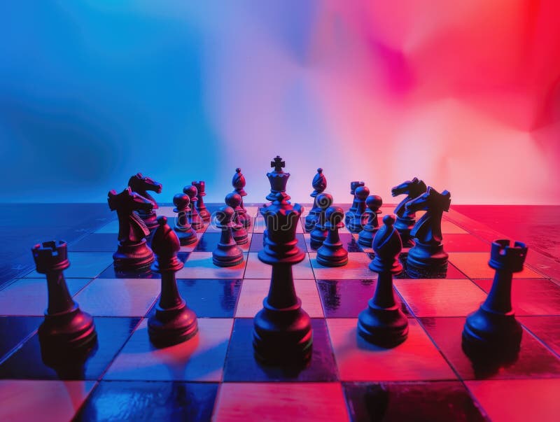 A Chess Board with a Black and White Checkerboard Pattern Stock ...