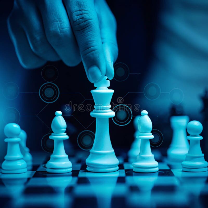 Chess Board for Business Strategy and Leadership Generative Ai Stock ...