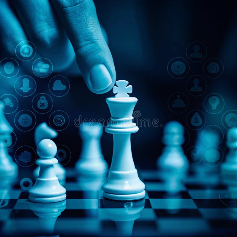 Chess Board for Business Strategy and Leadership Generative Ai Stock ...