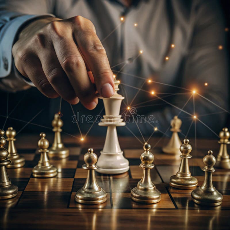 Chess Board for Business Strategy and Leadership Generative Ai Stock ...
