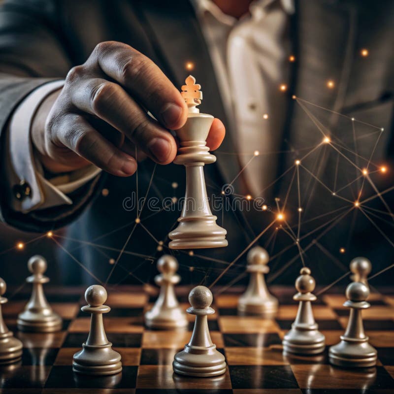 Chess Board for Business Strategy and Leadership Generative Ai Stock ...